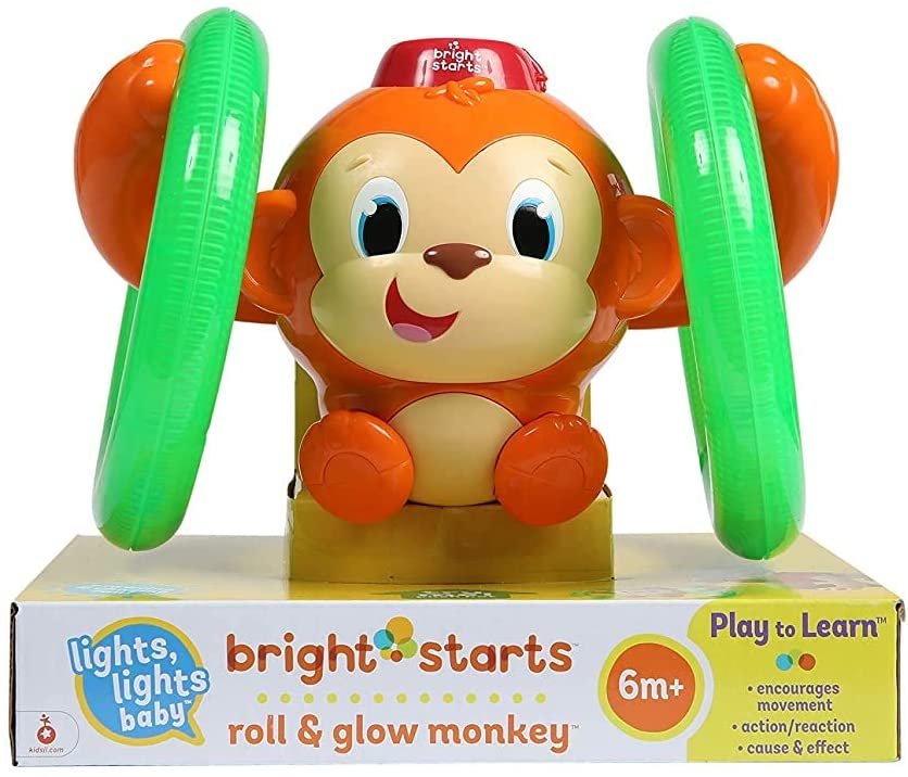 Brinquedo Macaquinho Corredor Roll & Glow Monkey, Bright Starts ...