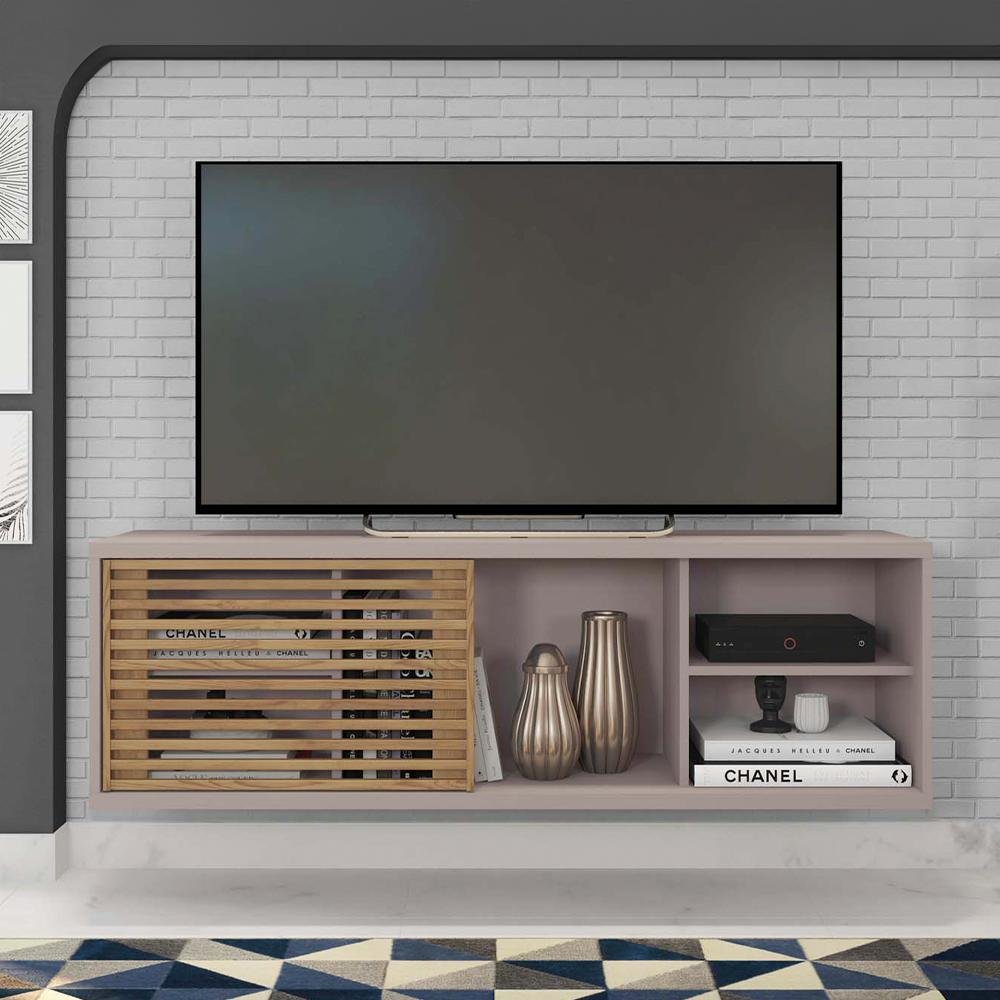 Rack Bancada para Tv 55 Polegadas Frizz Cinza Caemmun | MadeiraMadeira