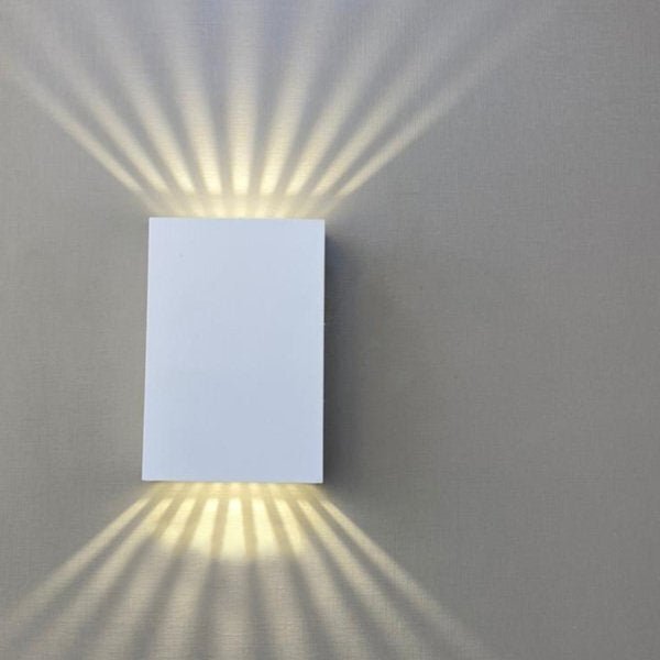 Luminária Arandela Mega Box 9 Fachos Ip65 4W 3000K Branco | MadeiraMadeira