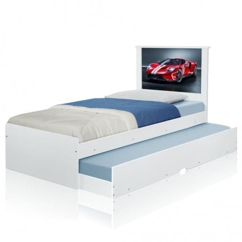 Cama Bibox Solteiro Carro Sport Vermelho | MadeiraMadeira