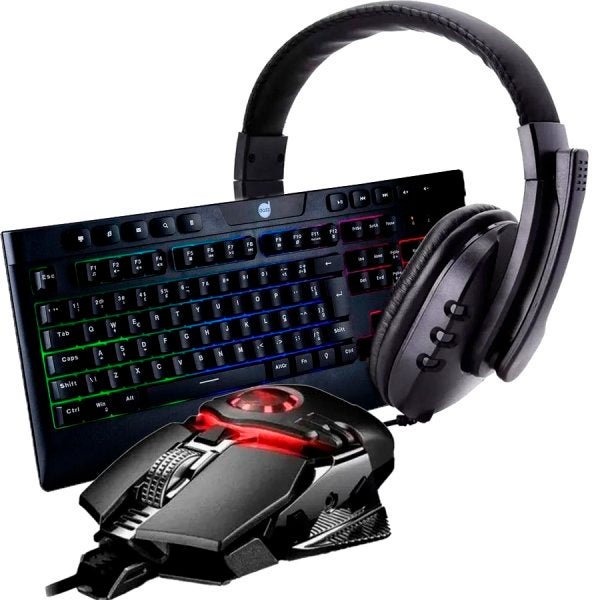 Kit Gamer Headset Preto Gm02+ Mouse 6400Dpi+ Teclado Cinetic ...