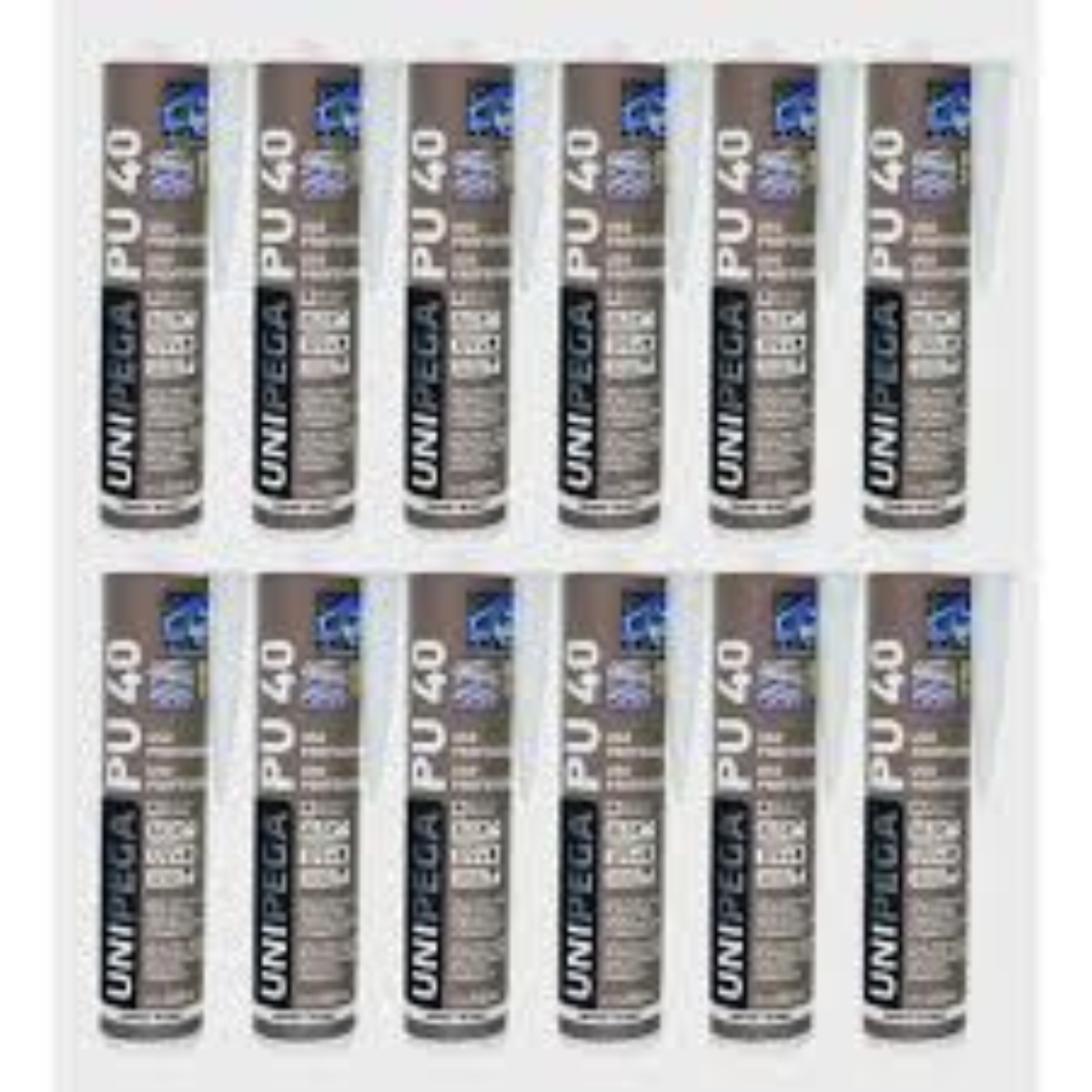 Kit 12 Adesivo Pu 40 Profissional 280ml Unipega Cinza | MadeiraMadeira