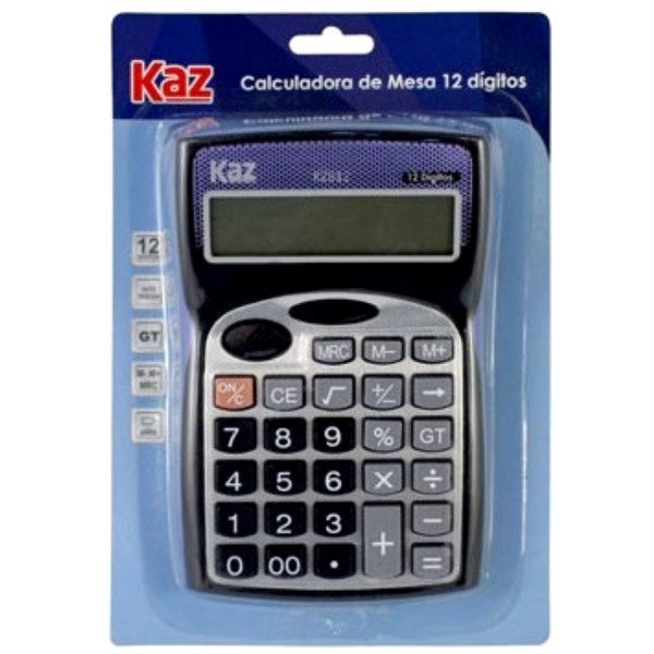 Calculadora De Mesa Escritório Kaz KZ612 12 Dígitos Profissional ...