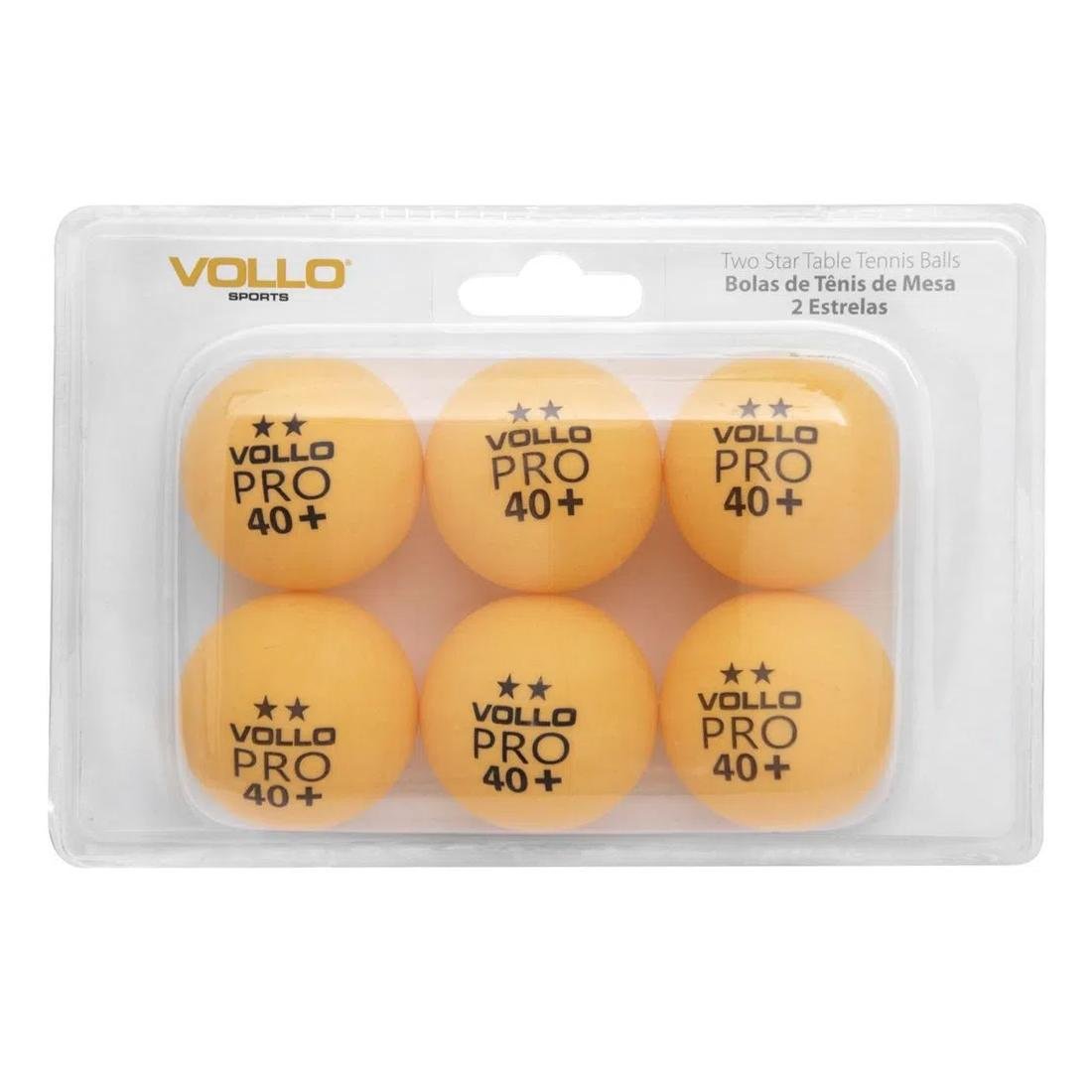 Bola de Tenis de Mesa Com 6 Unidades Vollo Vollo | MadeiraMadeira