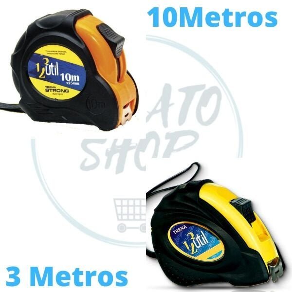 Trena Manual Caixa Emborrachada com Trava 3M e 10M | MadeiraMadeira