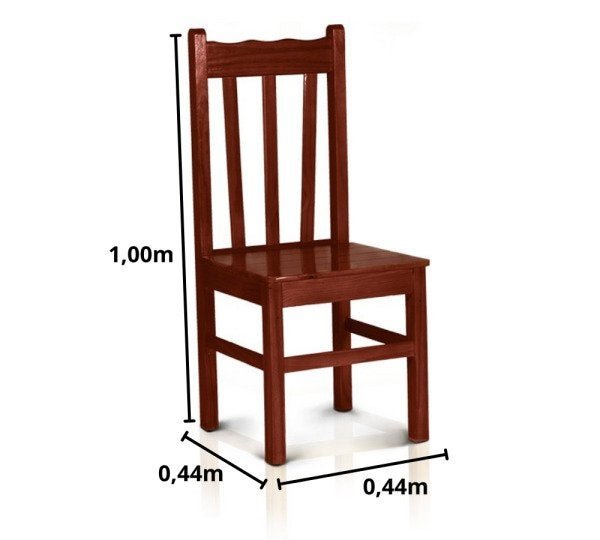 Mesa com 8 Cadeiras de Madeira Maciça 220x88 Bonacor a Mogno ...