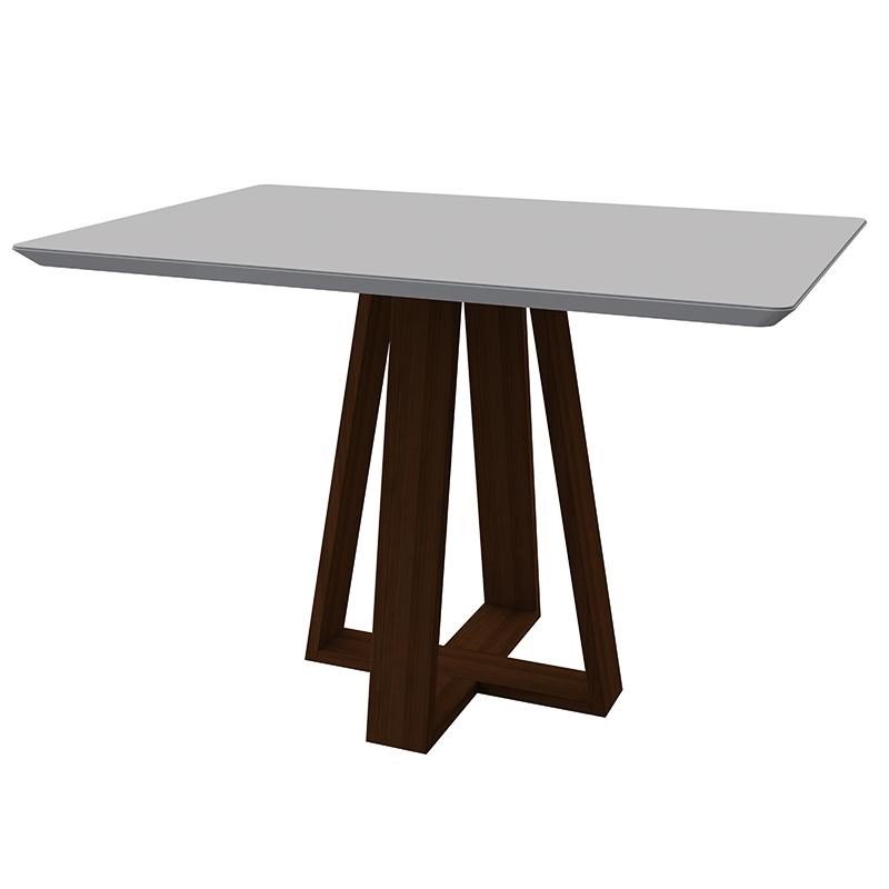 Mesa de Jantar Lectus Tampo Chanfrado 120x80 Amêndoa/Off White - PR ...