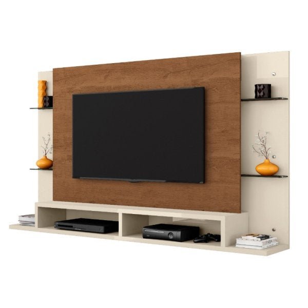 Painel Malbec para TV até 55 Polegadas Off White Nature Mobler ...