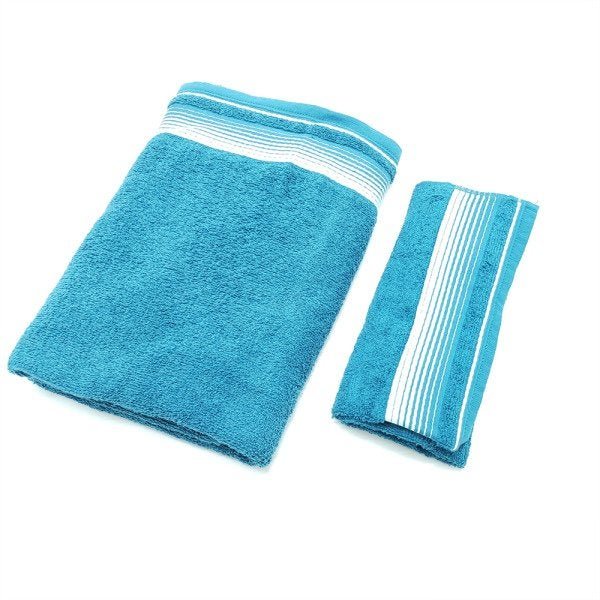 Kit de Toalhas 2 Peças Quasar Rosto e Banho Gigante Azul Lm Peter ...