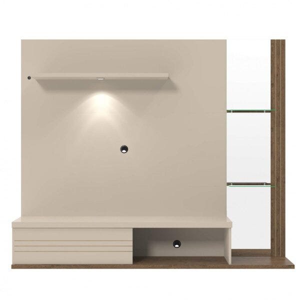 Painel para TV até 52 Polegadas com LED e Espelho 1 Porta Paris ...