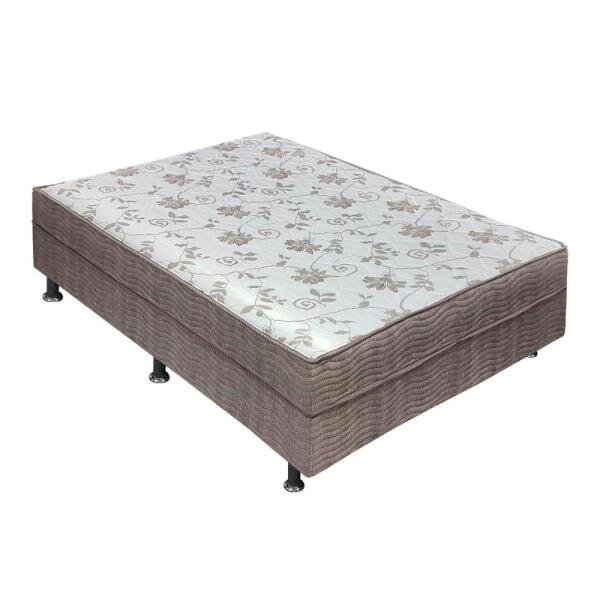 Cama-Box Conjugado de Casal de Espuma Matelassê Ortobom Bege ...
