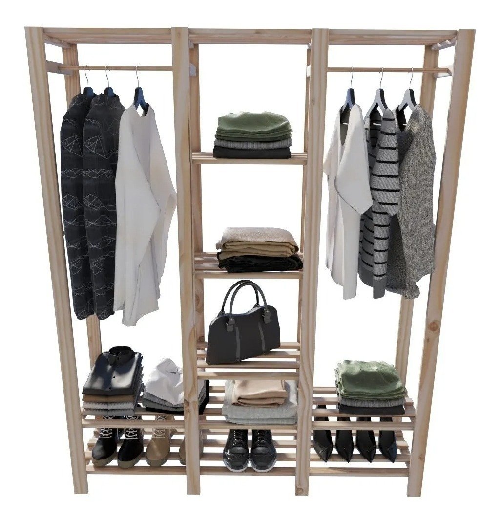 Estante Vertical Organizadora Cabideiro Vazado Technox | MadeiraMadeira