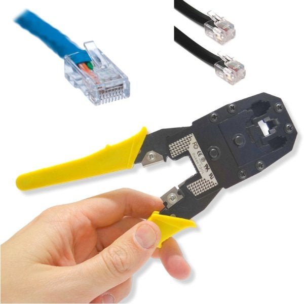 Alicate Crimpar Conector Rj45 Rj11 Rj12 Crimpagem Cabo de Rede com ...