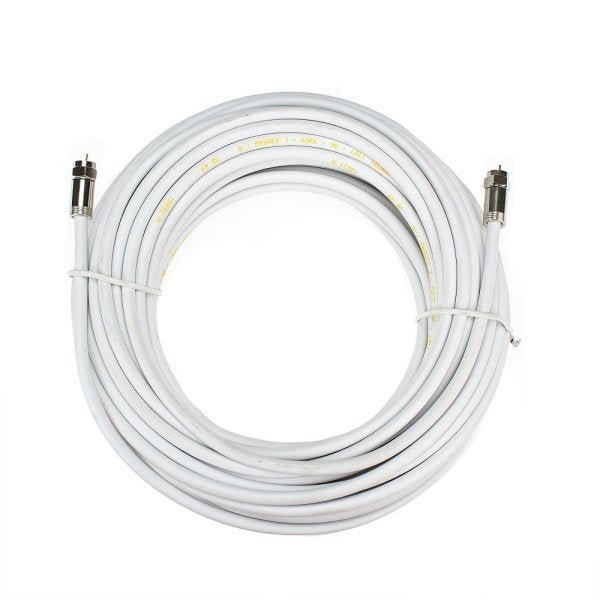 Cabo Coaxial Rg59 com Conector 25 Metros Branco | MadeiraMadeira