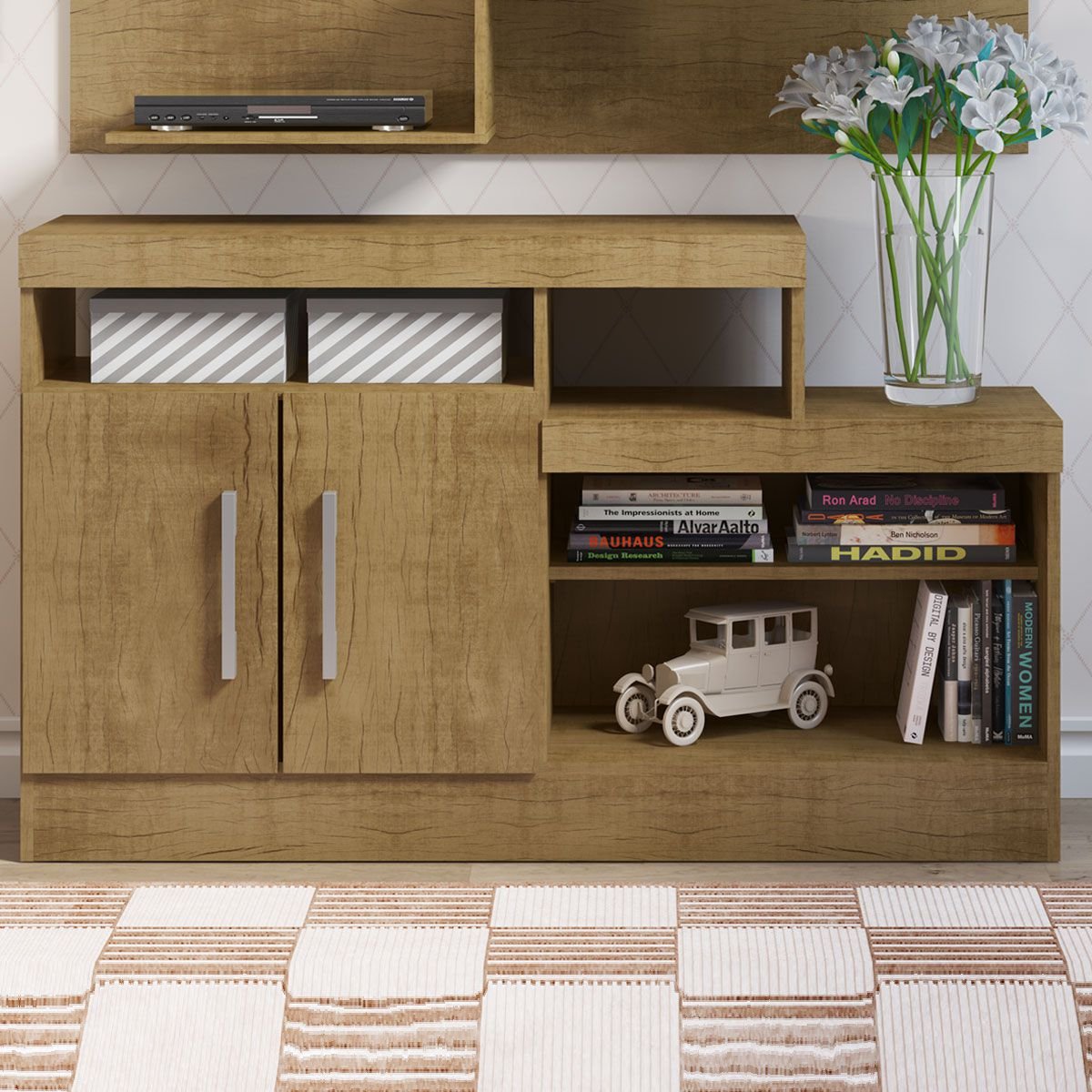 Rack Para TV até 40' Veneza 121 cm Terracota MDP 0615 - MENU ...