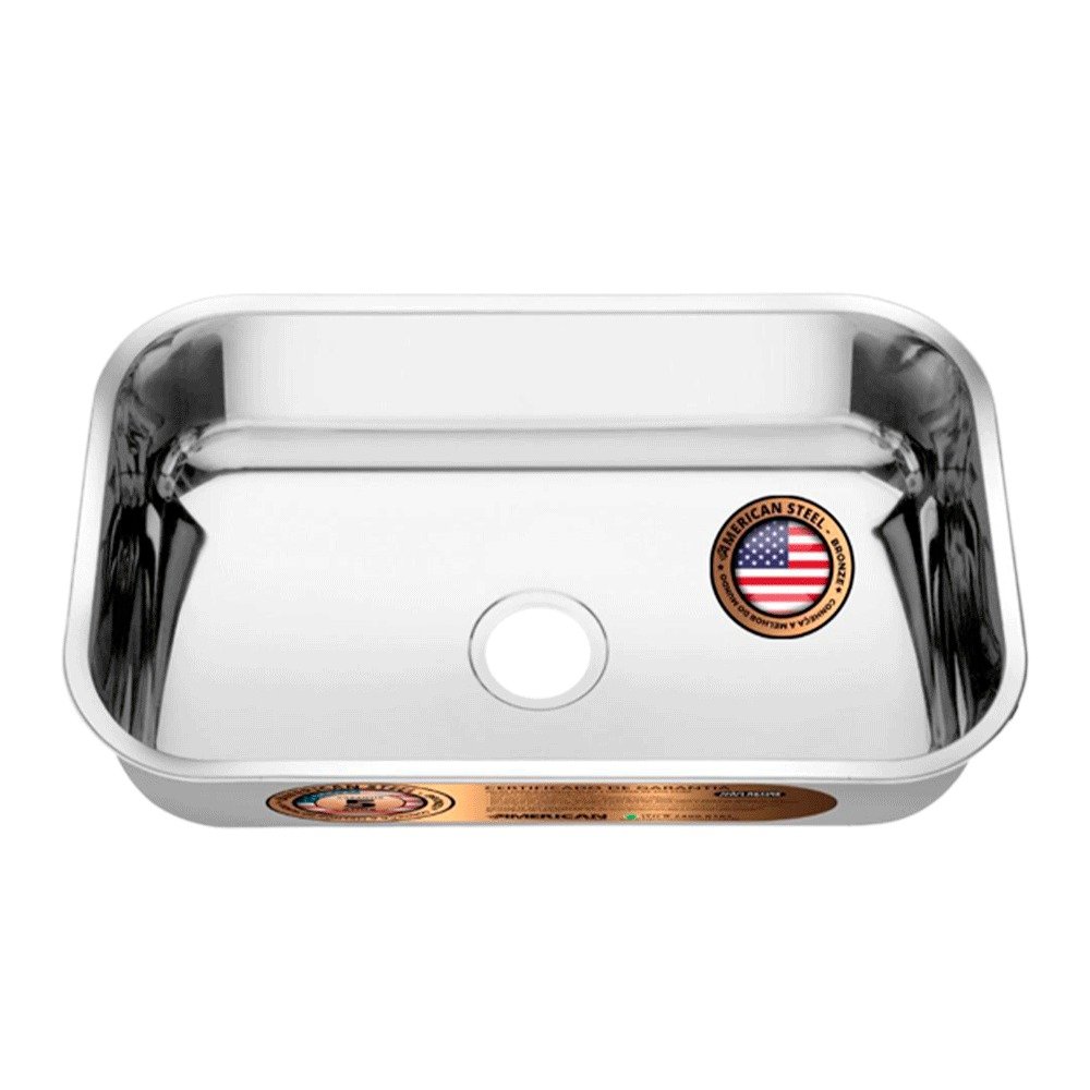 Cuba Aço Inox American Steel N 2 56x34x14 +Válvula | MadeiraMadeira