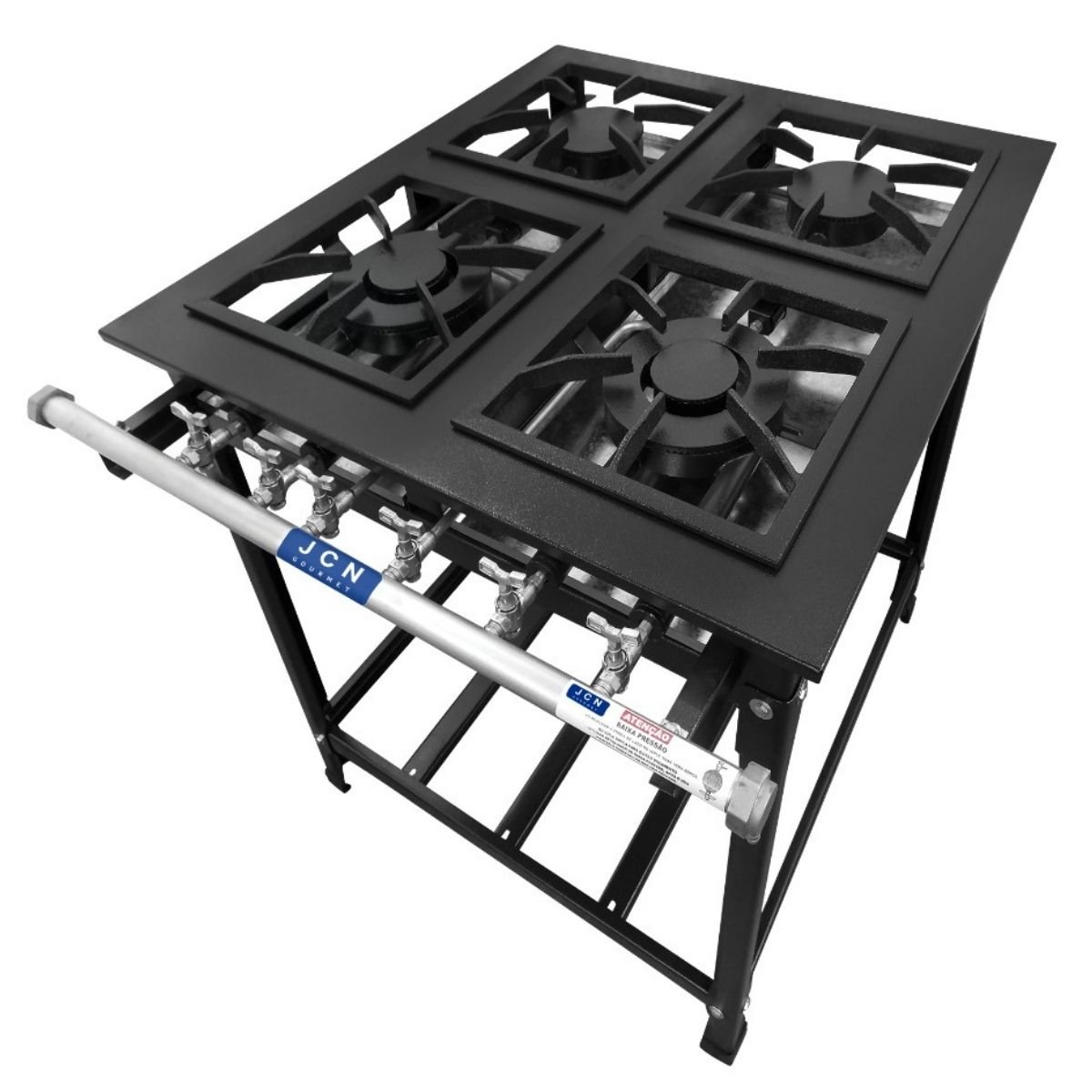 Fogão Industrial 4 Bocas 30x30 Baixa Pressão P7 Jcn | MadeiraMadeira