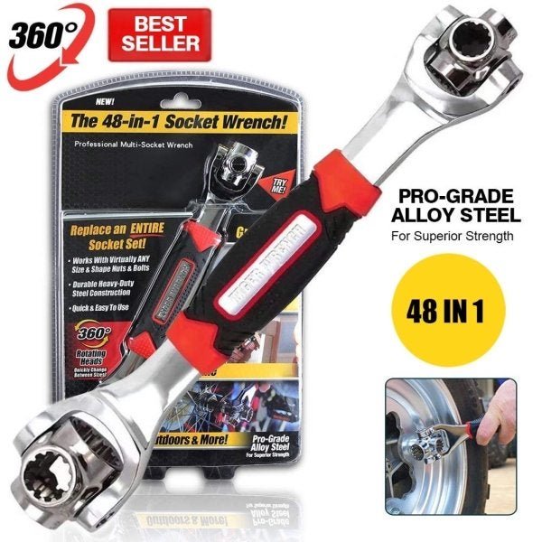 Chave Universal 8 em 1 Multifuncional 360º Profissional | MadeiraMadeira
