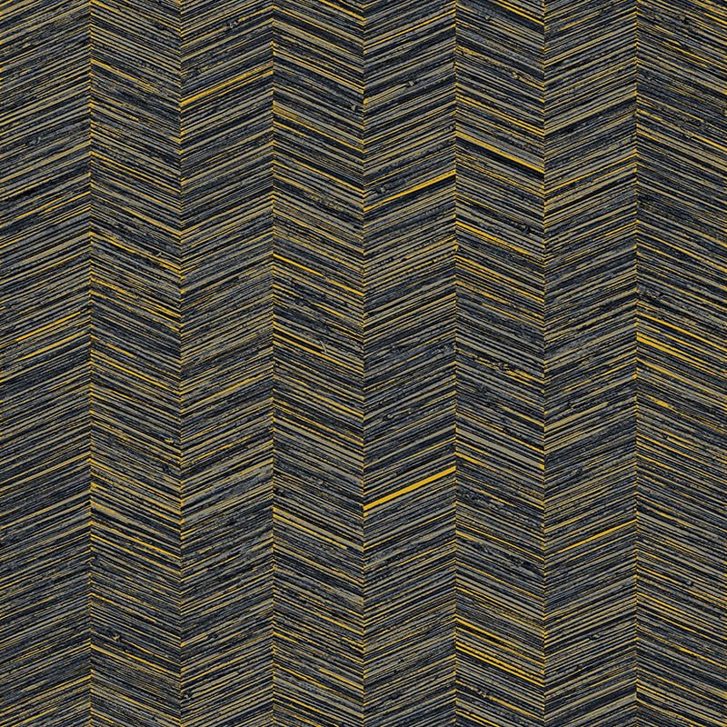 Papel de Parede Seven Chevron Dourado e Preto | MadeiraMadeira