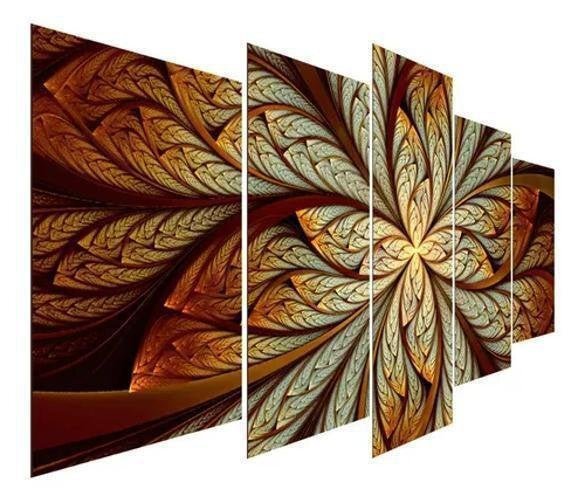 Kit Quadro Decorativo Sala Quarto Mandala Abstrato Moderna | MadeiraMadeira