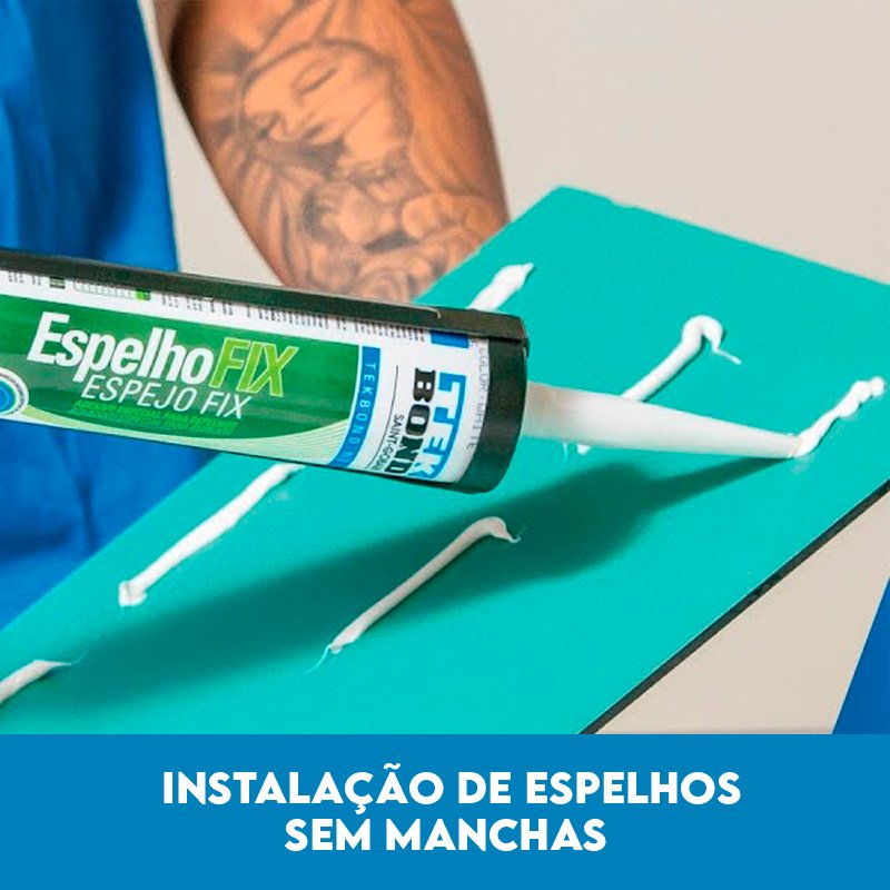 12 Fixa Espelho Cola Fixação Parede Tekbond | MadeiraMadeira