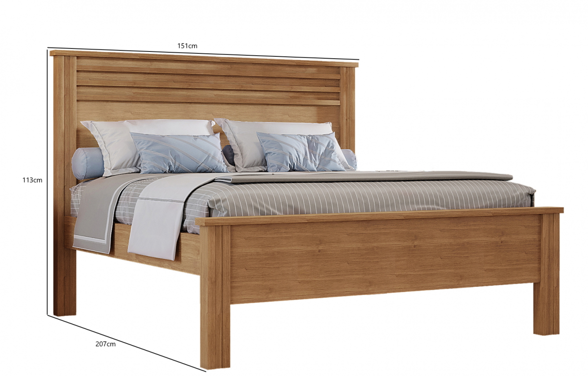 Cama Casal Verona Plus Moveis Novo Horizonte Cumaru | MadeiraMadeira