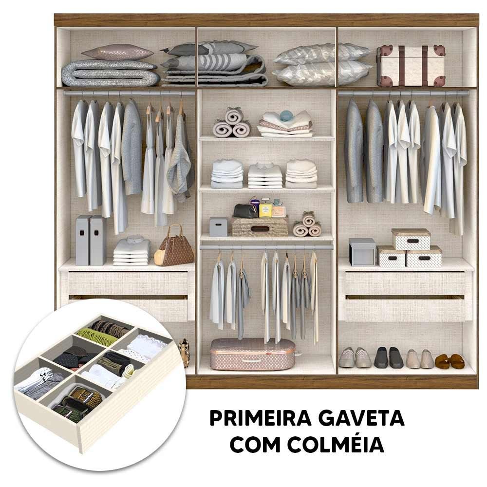 Guarda Roupa De Casal Grande 6 Portas Nogal New Monumental Zanzini ...