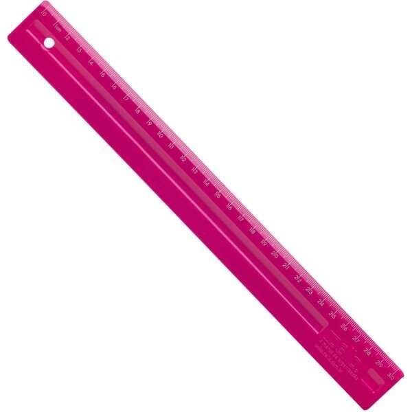 Regua de Poliestireno Dellocolor 30CM POP Rosa PINK CX com 24 ...