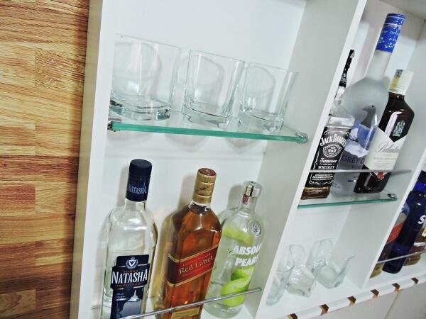 Bar Decoração Porta Vinhos E Taças 100% Mdf Branco | MadeiraMadeira