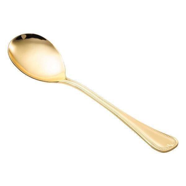 Colher De Salada Wolff Geneve Em Aço Inox Dourado | MadeiraMadeira