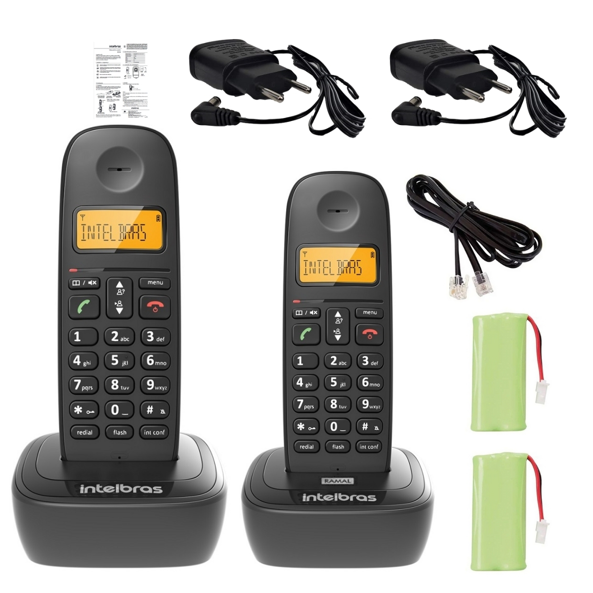 Kit Residencial Telefone Fixo sem Fio com Ramal Adicional | MadeiraMadeira