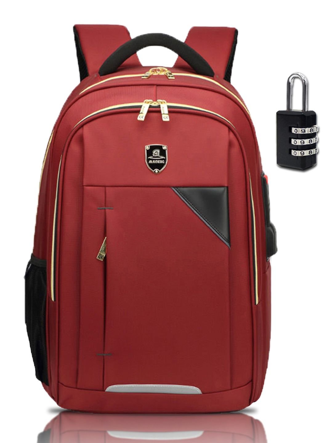 Mochila Notebook Executiva Universitária Vermelho C/ Cadeado Maideng ...