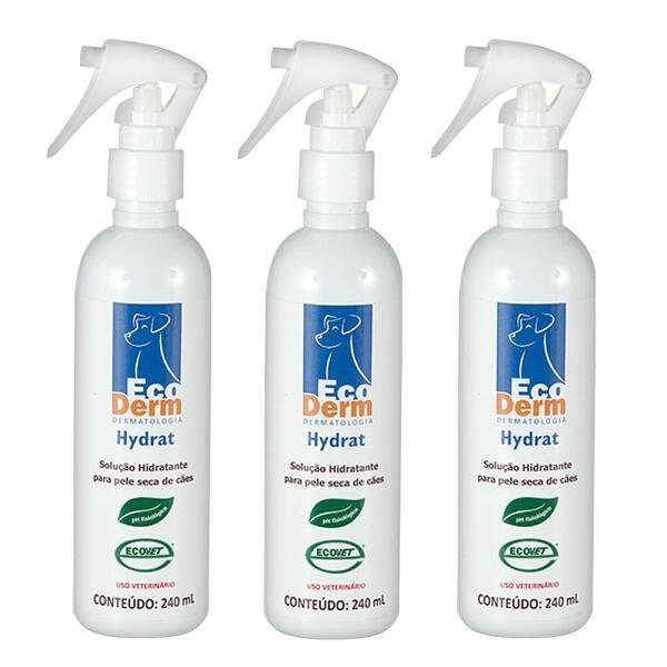 Combo 3Un Solução Hidratante Ecoderm Hydrat 240Ml - Ecovet | MadeiraMadeira