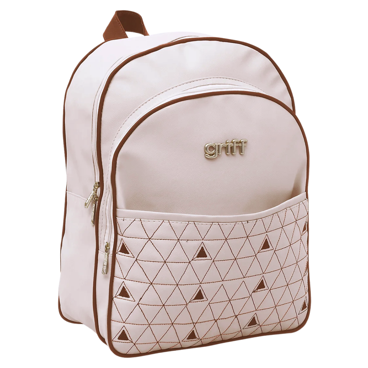 Mochila Maternidade Griff Baby Triângulo Bege | MadeiraMadeira