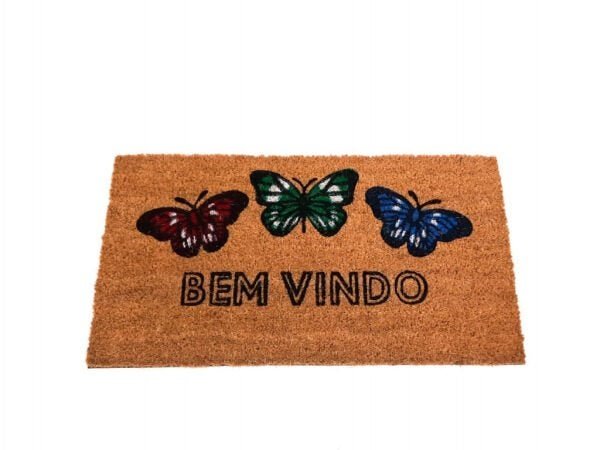 Capacho Fibra de Coco Retangular 33cm x 60cm - Têxtilarte Marrom ...