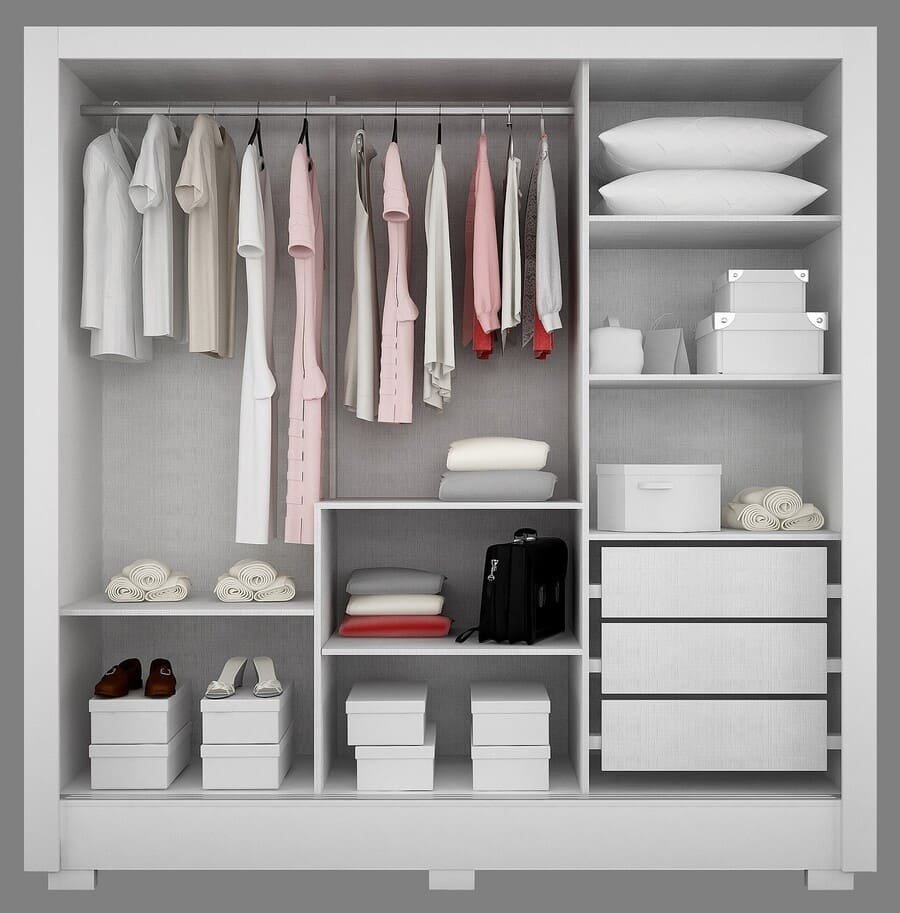 Guarda Roupa Solteiro com Pés 3 Portas 3 Gavetas - Ville-Branco ...