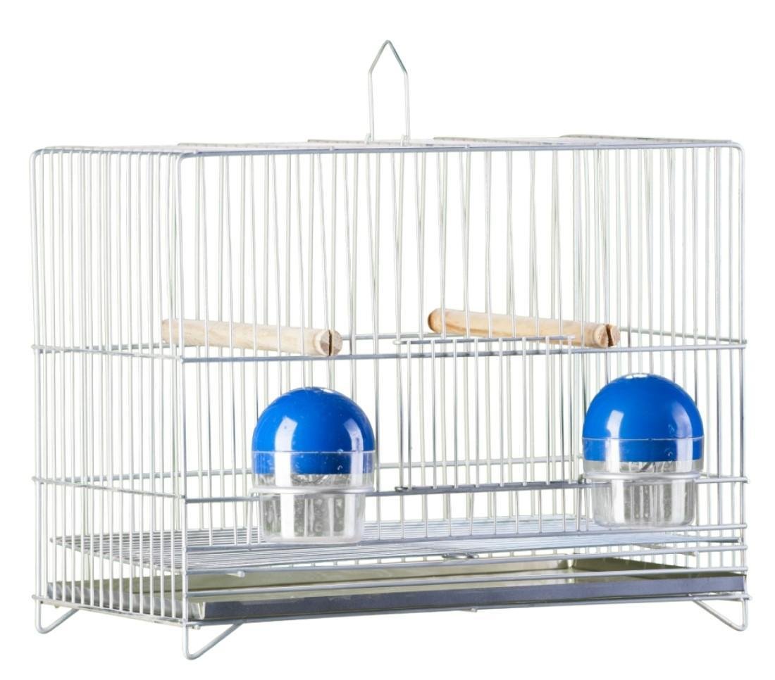 Gaiola Passaros Exposição 2 Comedouros Prata P009a Gaiolas | MadeiraMadeira