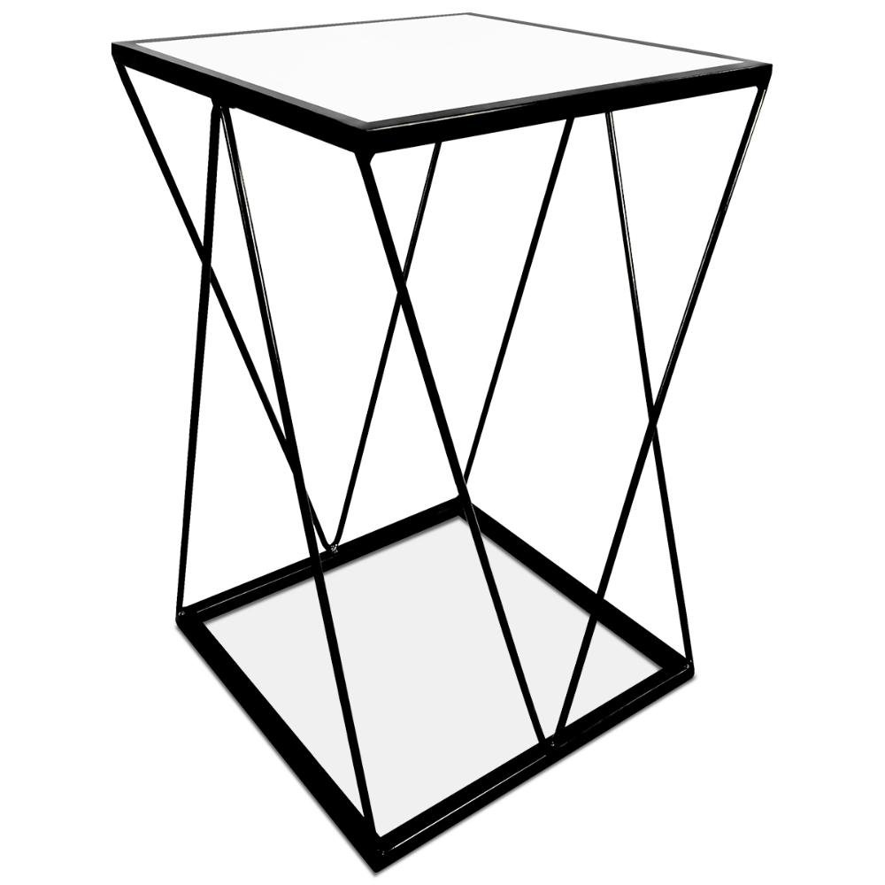 Mesa de Canto Alta Wire - Preto/branco | MadeiraMadeira