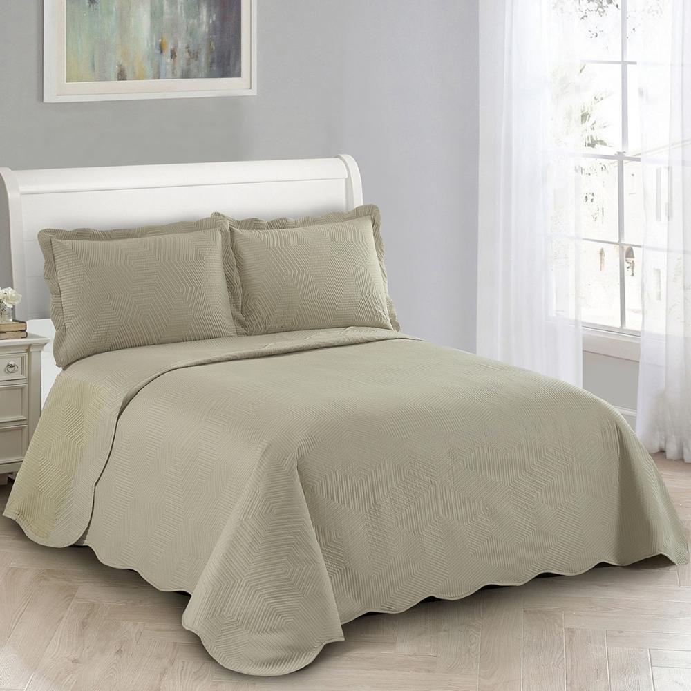 Colcha Solteiro Camesa Jazz 2 Peças Matelassê Bege | MadeiraMadeira