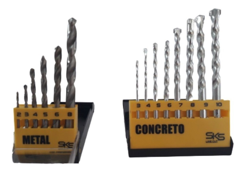 Kit Brocas Aço Rápido + Brocas Vídia Com Estojos Hammer | MadeiraMadeira