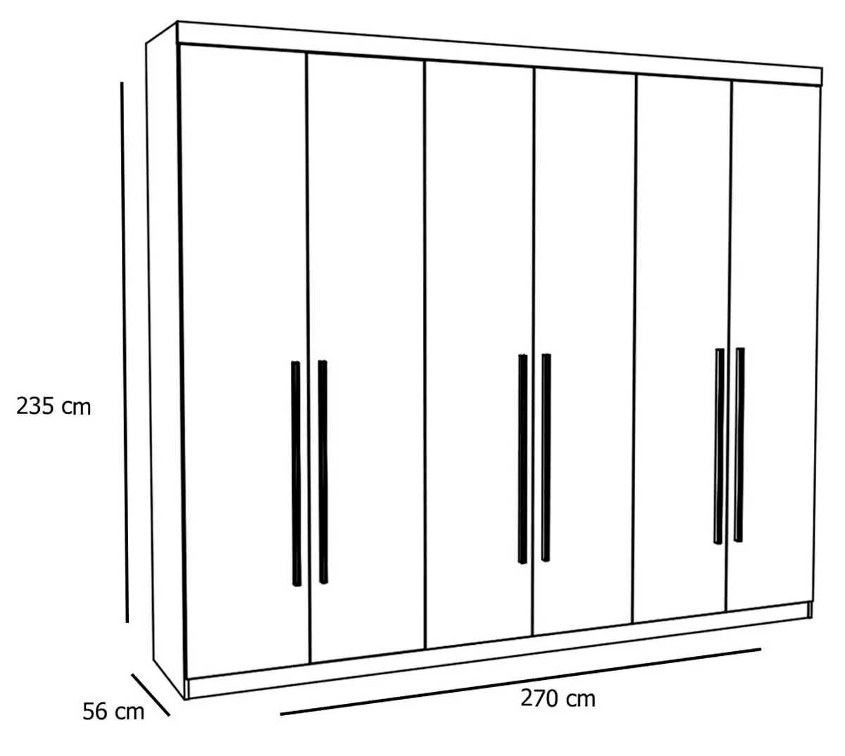 Guarda Roupa Supreme Max Canela/Off White 6 Portas - MiraRack ...
