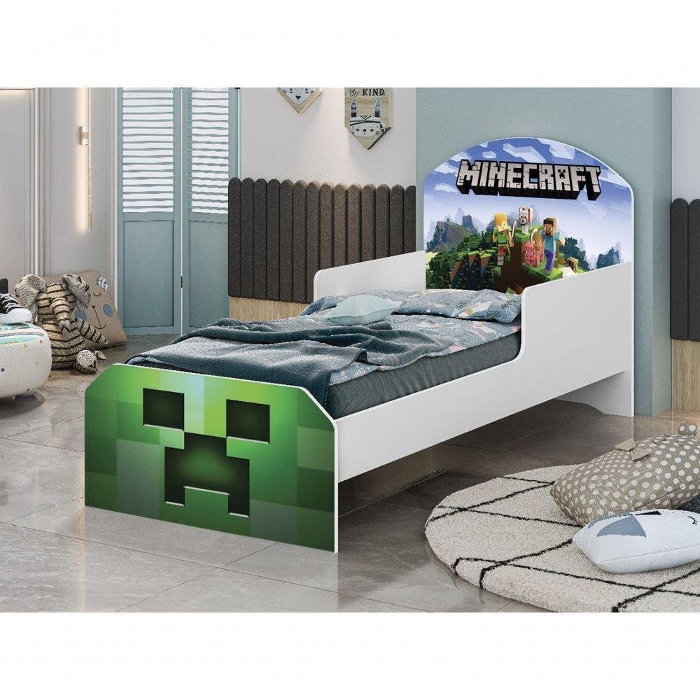 Cama Infantil Minecraft Adesivada | MadeiraMadeira