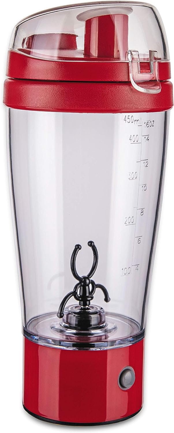 Euro Home -vm - Mixer Shake À Pilha com Copo, Vermelho | MadeiraMadeira