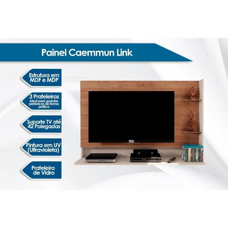 Painel para TV Link até 42 Polegadas Buriti/Off White - Caemmun ...