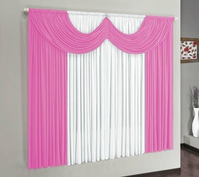 Cortina Paris - Tam 3,00 x 2,80 metros - Rosa Vivart | MadeiraMadeira