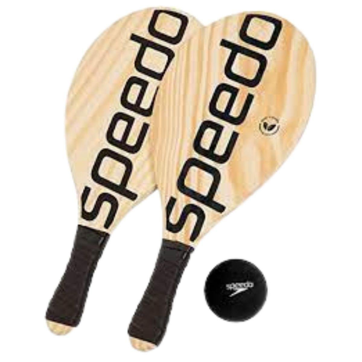 Kit Raquete Frescobol Speedo - Preto | MadeiraMadeira