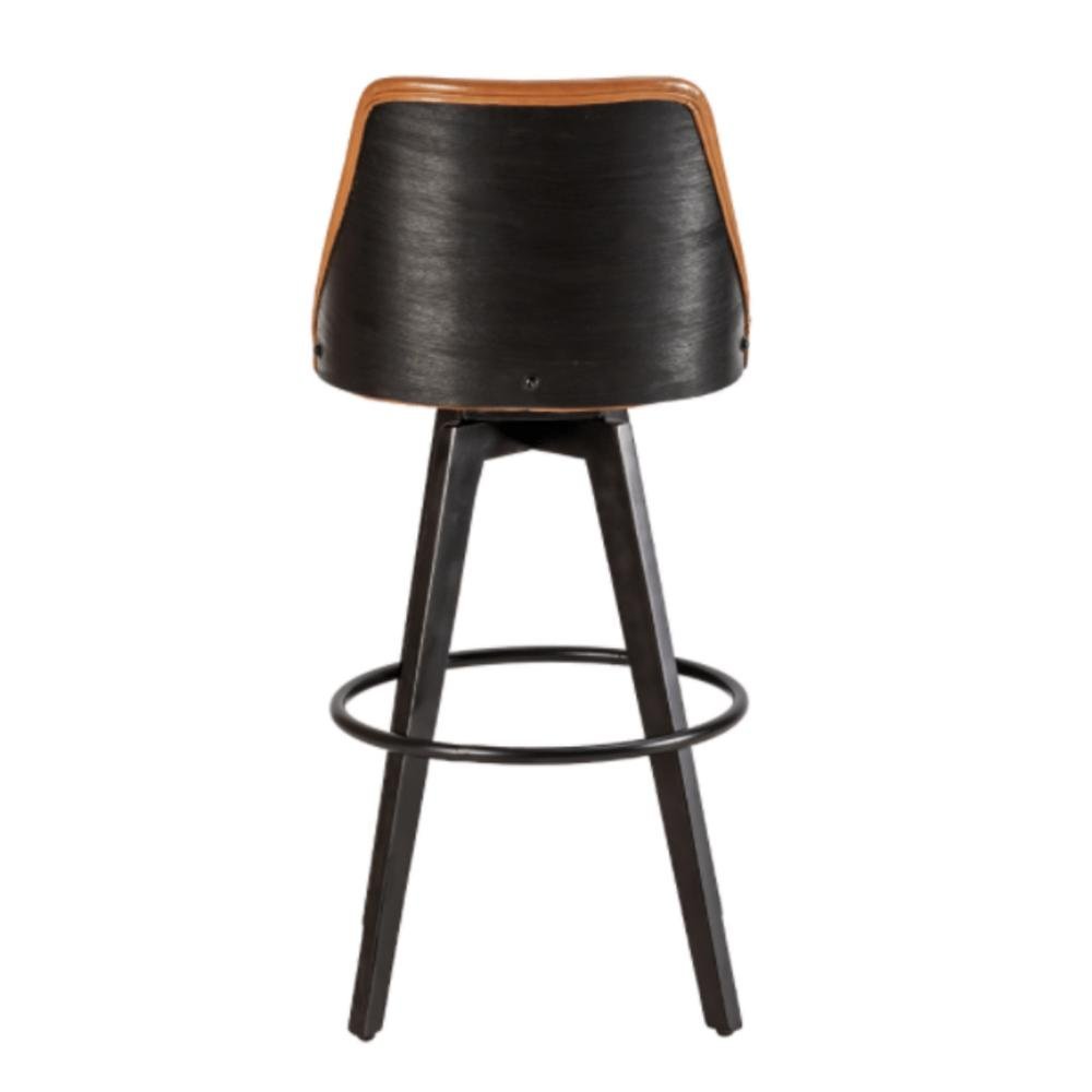 Banqueta Giratória Bárbara Rivatti Assento em Poliuretano (PU) Caramelo ...