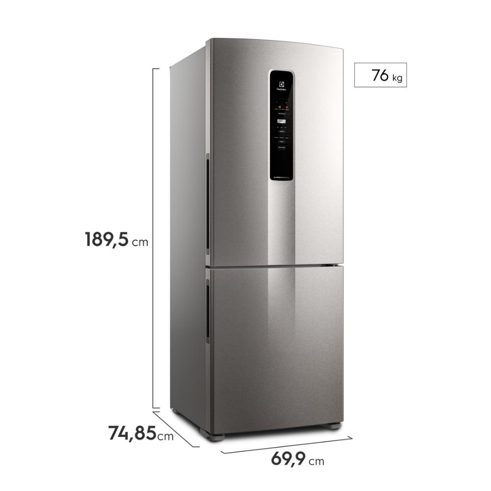 REFRIG 2P IB54S 490L INV. 127V INOX UN - UNICA | MadeiraMadeira