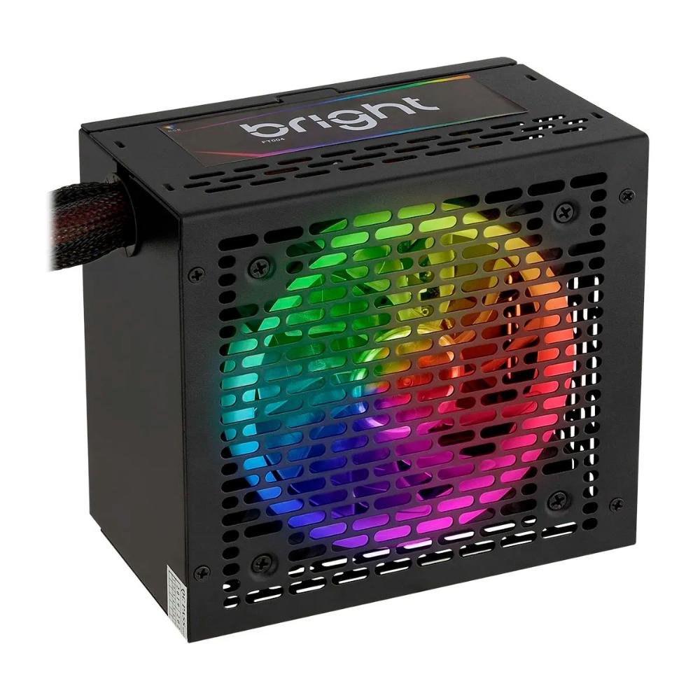 Fonte 750W Bright - ATX - Bivolt Automatica - Iluminação RGB - FT004 ...