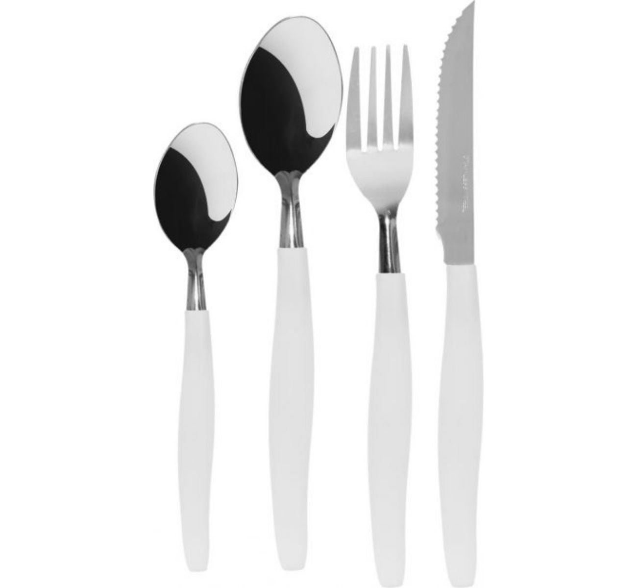 Jogo de Talheres Faqueiro Com Cabo Branco 24 Peças | MadeiraMadeira